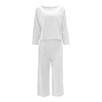 Generic Co Ord Ensemble de surv&ecirc;tement &agrave; capuche pour femme en peluche chaude et d&eacute;contract&eacute;e avec deux fermetures &eacute;clair et pantalon, blanc, XXXXL
