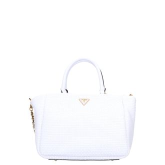 Guess Femme, Sacs, Blanc, Taille: ONE Size Sac à main en similicuir tissé