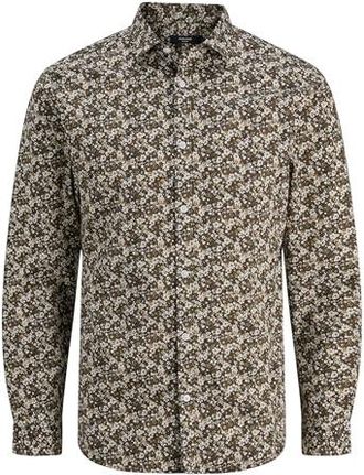 Jack & Jones Jprblablackpool T-Shirt Stretch AOP Ls Sn, Beech, XL Hommes