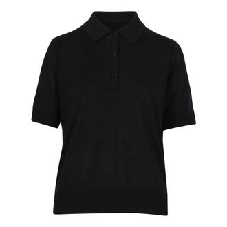 Loulou Studio Cashmere Polo - - Knitwear - Damen - Schwarzk - L