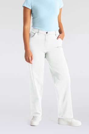 KjBrand Stretch-Hose KJBRAND Babsie, Damen, Gr. 42, N-Gr, denim wei&szlig;, Denim/Jeans, Obermaterial: 71% Baumwolle, 25% Polyester, 4% Elasthan, bequem lang, Hosen