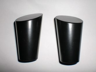 mydeco Endst&uuml;ck, Endkappe Rag f&uuml;r Gardinenstangen schwarz 2 St&uuml;ck &oslash; 20 mm