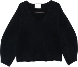 Soft Goat V-Pullover - Dunkelblau
