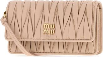 Miu Miu Quilted Nappa Leather Crossbody Bag - Powder Pink