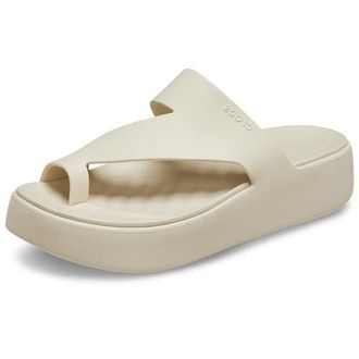 Crocs Femme Getaway Platform Toe Loop Sandales, Sandstone, 42/43 EU