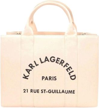 Karl Lagerfeld Femme, Sacs, Beige, Taille: ONE Size K/Rsg Square Medium Tote