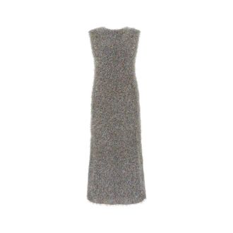Jil Sander V-Ausschnitt &Auml;rmelloses Midikleid - - Dresses - Damen - Mehrfarbig - S