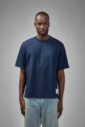 Thom Browne Oversized Short Sleeve Tee W/ RWB Knit Trim