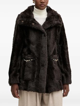 Fracomina manteau &agrave; d&eacute;tail de chaine - Marron