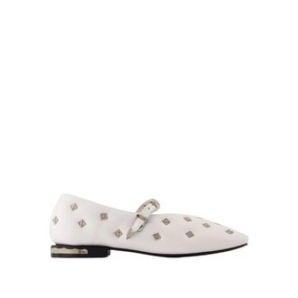 Toga Archives Wei&szlig;e Lederballerinas Slip-On Runde Zehe - - Shoes - Damen - Wei&szlig; - 35 EU