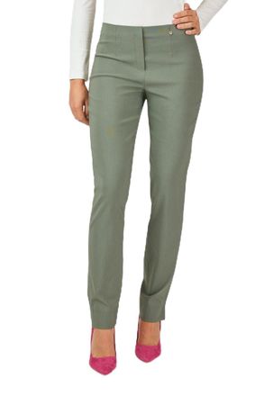 Robell Style Marie - Stoffhose Damen high Waist - Damenhose Power Stretch - Bengaline Stoff Hose mit Schlitz am Saum - Bitte eine Gr&ouml;&szlig;e Kleiner bestellen - S