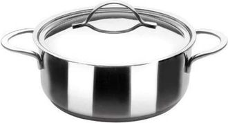 Ibili Kasserolle Noah mit Deckel 26 cm aus Edelstahl/Metall, Silber, 2-Einheiten