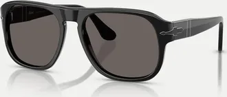 Persol PO3310S Black Arrow - Lunettes de soleil rectangulaires à verres gris - Noir