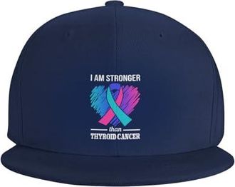 Generic Je suis Plus Fort Que Le Cancer De La Thyro&iuml;de Homme Femme Casquette De Baseball Respirant Strapback Cap Snapback Chapeaux Pare-Soleil pour Sport Hip 