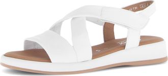 Gabor Damen Riemchensandalen, Frauen Sandalen,Sommersandalen,flach,Sommerschuhe,Freizeitschuhe,offene Schuhe,Strandschuhe,Weiss,38 EU / 5 UK