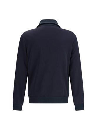 Gucci Mens Technical Jersey Zip-Up Jacket Ink-Mix Polyester; Cotton Ink/mix
