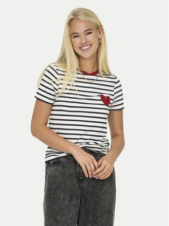 Only T-Shirt Heart 15318959 Wei&szlig; Regular Fit