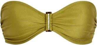 Vilebrequin Femme, Maillots de bain, Vert, Taille: 36 FR Lune Bandeau Shiny Stretch Bikini Top