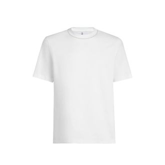 Brunello Cucinelli Cotton Jersey T-shirt With Piping