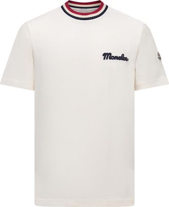Moncler T-shirt en coton à logo brodé