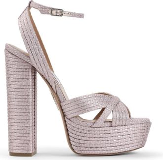 Aquazzura Femme, Chaussures, Rose, Taille: 39 1/2 EU Sundance Plateau Sandal