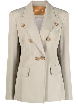 Rejina Pyo Doppelreihiger Arden Blazer - Nude
