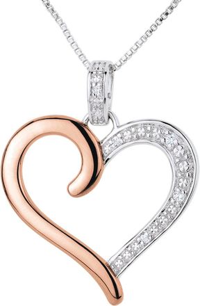 Edenly Herzanhänger Amazonas in Weiß- und Roségold