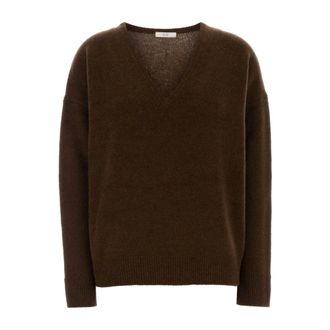Co Femme, Pulls, Brun, Taille: 40 FR Pull en Cachemire Col V
