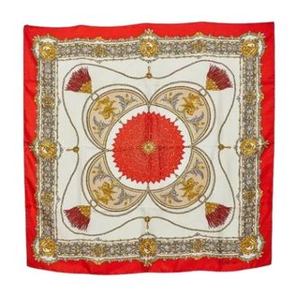 Celine Foulard en tissu Pre-owned - Femme - Pre-owned - Rouge - Taille: ONE Size