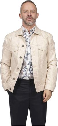 Etro Homme, Vestes, Beige, Taille: M Veste en jean Jacquard