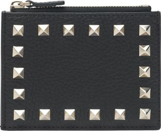 Valentino Garavani Femme, Accessoires, Noir, Taille: ONE Size Rockstud Porte-monnaie et porte-cartes