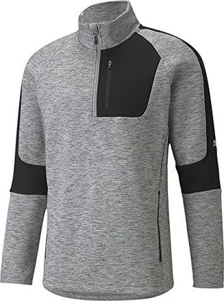 Puma EVOSTRIPE Half-Zip Sweat-Shirt, Gris Moyen chin&eacute;, M Homme