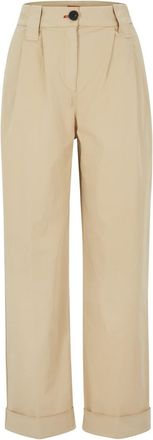 HUGO BOSS Womens Hanico-1-D Chino_Flat, Medium Beige265, 36