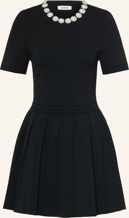 Sandro Sandro Strickkleid Mit Schmuckperlen schwarz