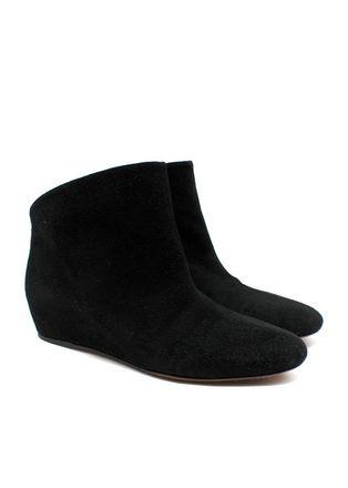 Alaia Black Suede Ankle Boots Size 37