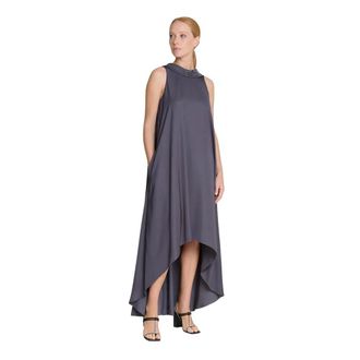 PESERICO Midi-Kleid mit Rundhalsausschnitt - - Dresses - Damen - Blau - M