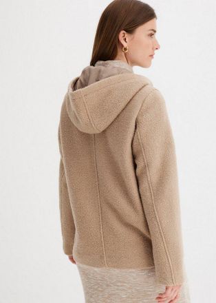 Bonprix Cabanjacke moderner Look, aus kuscheligem Boucl&eacute;-Material, mit Kapuze