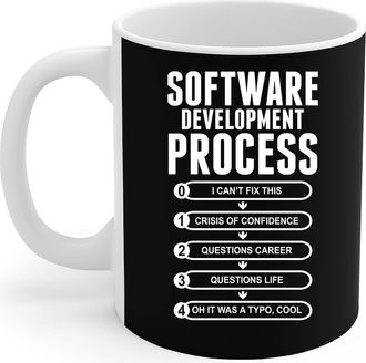Generic Programmierer - Lustige Softwareentwicklungsprozess-Programmierung Keramik Kaffeetassen Neuheit Trinkbecher Personalisiert Tasse Lustig Geschenk Für K