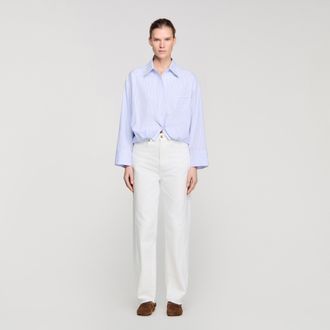 Sandro Chemise courte &agrave; rayures