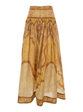 Zimmermann Womens Flared Skirt Wanderlust Multicolour Cotton
