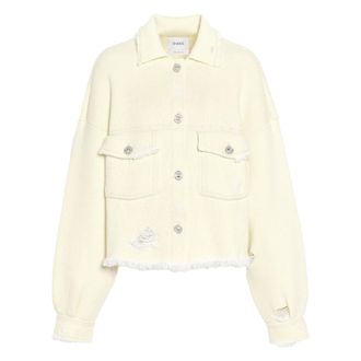 Barrie Femme, Vestes, Jaune, Taille: 36/38 FR Veste en jean Trompe-loeil