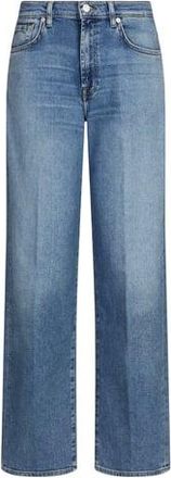 7 For All Mankind Jean droit cropped Stovepipe en coton mélangé