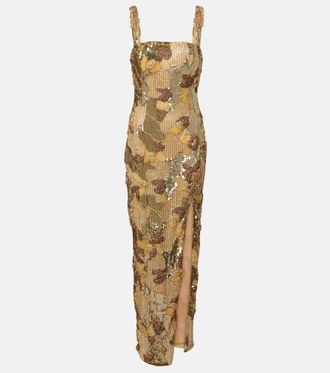 Rachel Gilbert Robe Elyse mit Perlen