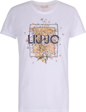 Liu Jo Femme, Tops, Blanc, Taille: 38 FR T-shirt stampa floreale
