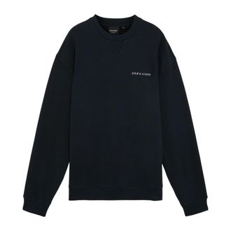 Lyle & Scott Mid Layers Script Brushback Crew Neck Sweatshirt - - Sweatshirts & Hoodies - Herren - Blau - XL