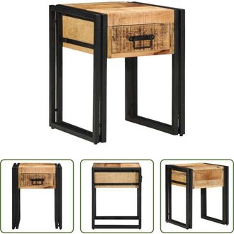 vidaXL Schubladen - Beistelltisch mit Schubladen 40 x 40 x 50 cm Massivholz Mango