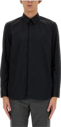 Pantaloni Torino Homme, Chemises, Noir, Taille: 2XL Hidden Buttons Fitted Shirt