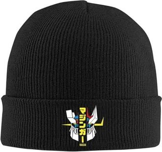 Generic Chapeau dHomme, t&ecirc;te de Robot avec Texte Jaune Japonais, Chapeau tricot&eacute; Unisex Femmes Unisex, Bonnet &agrave; Pullover, Cadeau Thermique Chaud Hiver pour Le
