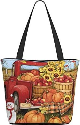 AOOEDM Sac &agrave; provisions pour femme, fruits et camion, 33 x 27,9 x 17,8 cm. Le cadeau parfait pour la Saint-Valentin. Cest de la Saint-Valentin pour maman, fi