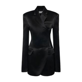 Sportmax Femme, Vestes, Noir, Taille: 38 FR Veste Global avec Fermeture Velcro